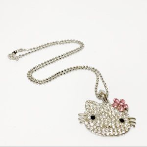 Hello Kitty | Jewelry | Hello Kitty Harajuku Silver Pink Cz Chain Neck ...